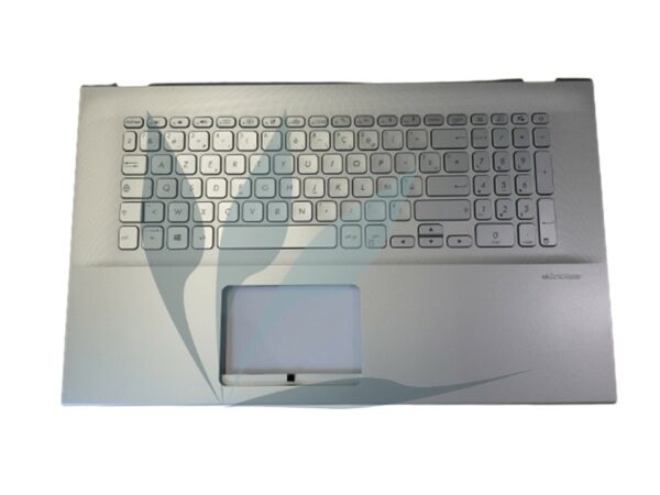 Clavier français rétro-éclairé avec repose-poignets argent neuf d ...